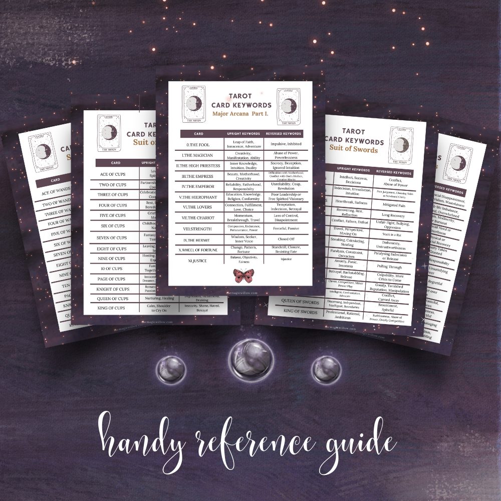 Tarot Card Keywords Quick Reference Guide – The Magic Willow